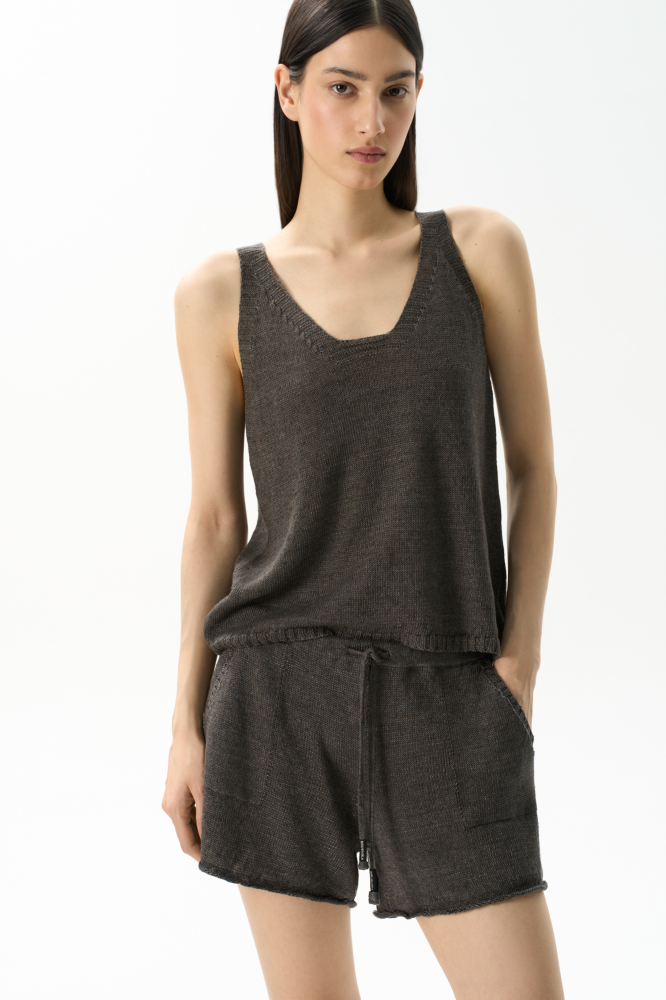 Короткие шорты из 100% льна купить в интернет-магазине BRUSNIKA | Каталог женские шорты