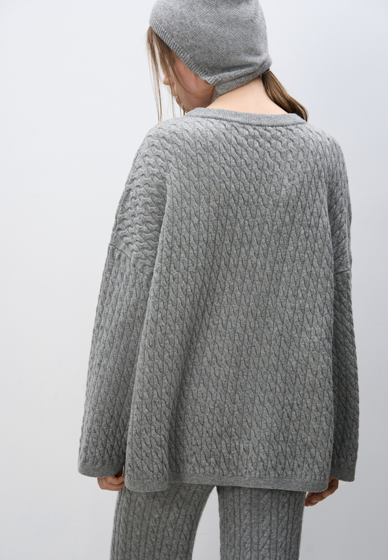 Джемпер с косами из 100% шерсти мериноса экстрафайн купить в интернет ...